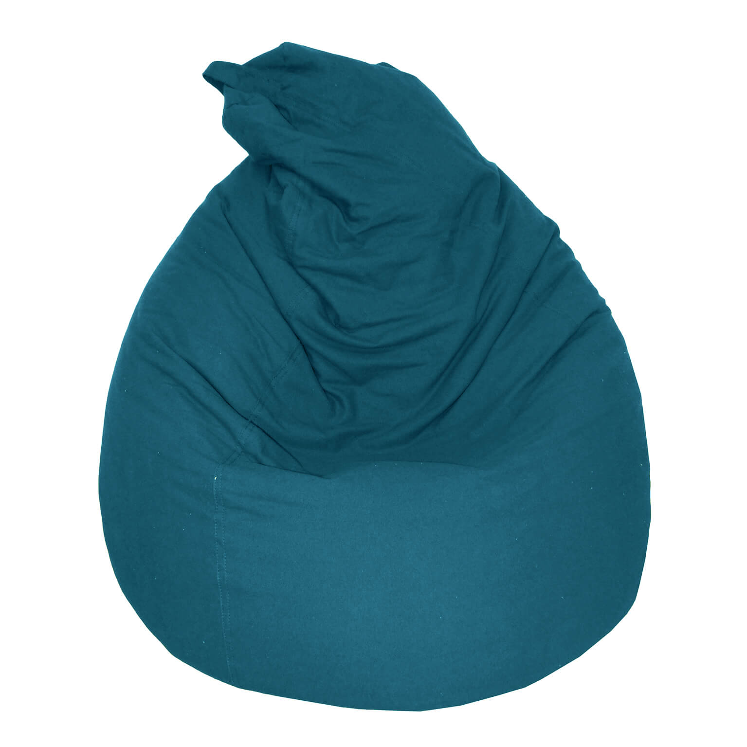 Pouf Poire Coton Sofia Bleu Saphir - Casa Biloba
